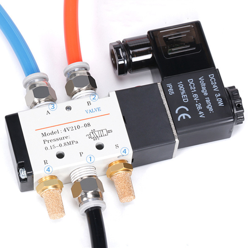Jual Airtac 5/2 Solenoid Pneumatic Air Valve Wiring agram 4V210-08 ...