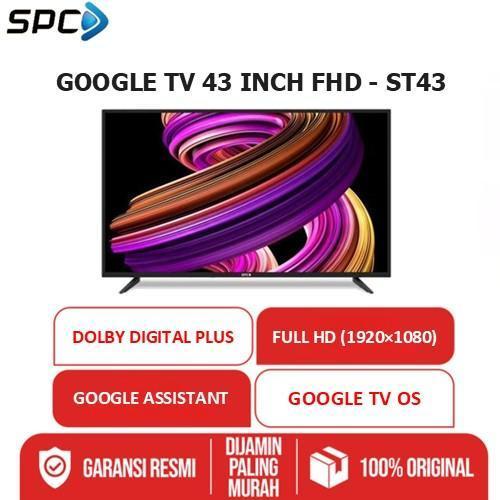 Jual SPC GOOGLE TV 43 INCH FHD ST43 Smart TV Android WiFi Chromecast ...