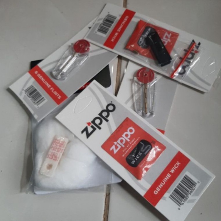 Jual Paket Kapas Zippo + Sumbu + Batu Flint – 1 Set Aksesoris Korek ...