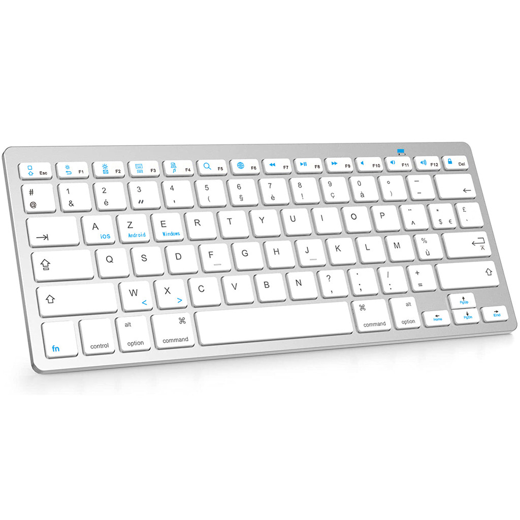 Jual Slim French AZERTY Layout Bluetooth Keyboard Small Size Wireless ...