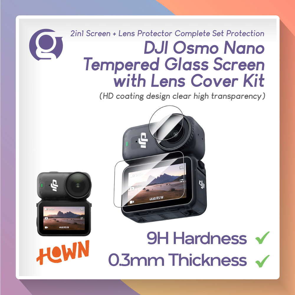 Jual Tempered Glass 2in1 for DJI Osmo NANO Screen Protector Anti Gores ...