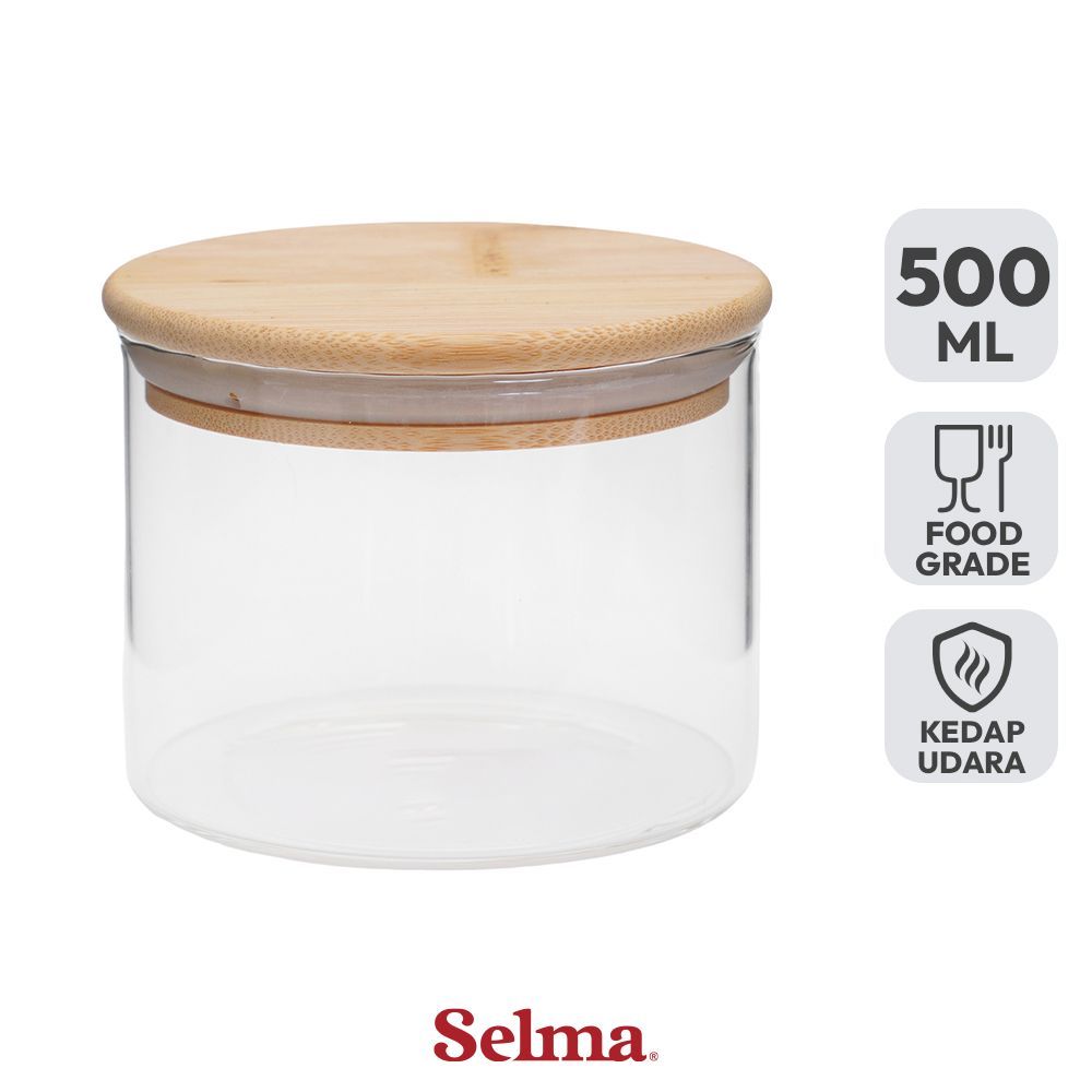Jual Selma Jilly Stoples Kaca 500 Ml Transparan - Cokelat Toples Jar ...
