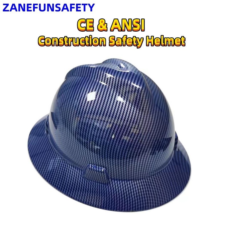 Jual CE ANSI Full Brim Construction Safety Helmet Industrial Work ...