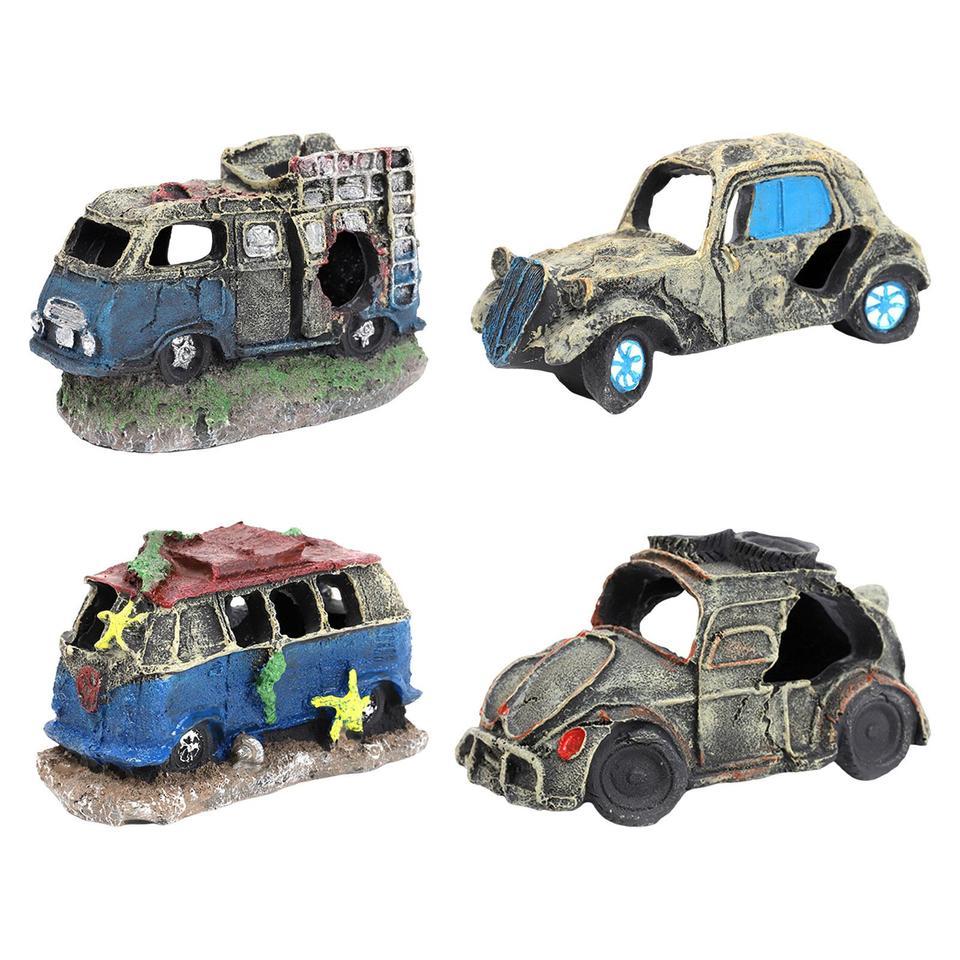 Jual Resin Car Wreck Aquarium Decoration Shelter Aquarium Fish Hideout ...