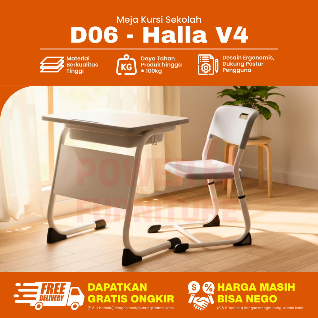 Jual D06 v4 Kursi Sekolah Modern - Meja Kursi Sekolah Modern | Bangku ...