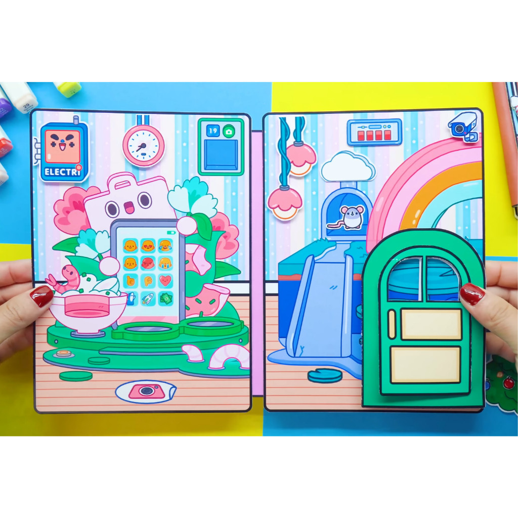 Jual Laminasi Glossy Toca Life World Toca Boca Shopping Mall paper doll ...
