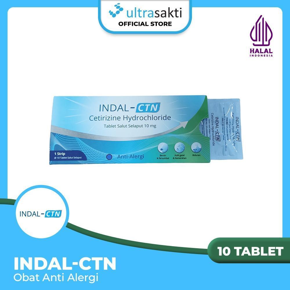 Jual INDAL-CTN Obat Anti Alergi dengan Cetirizine HCl 10 mg - 1 Strip ...