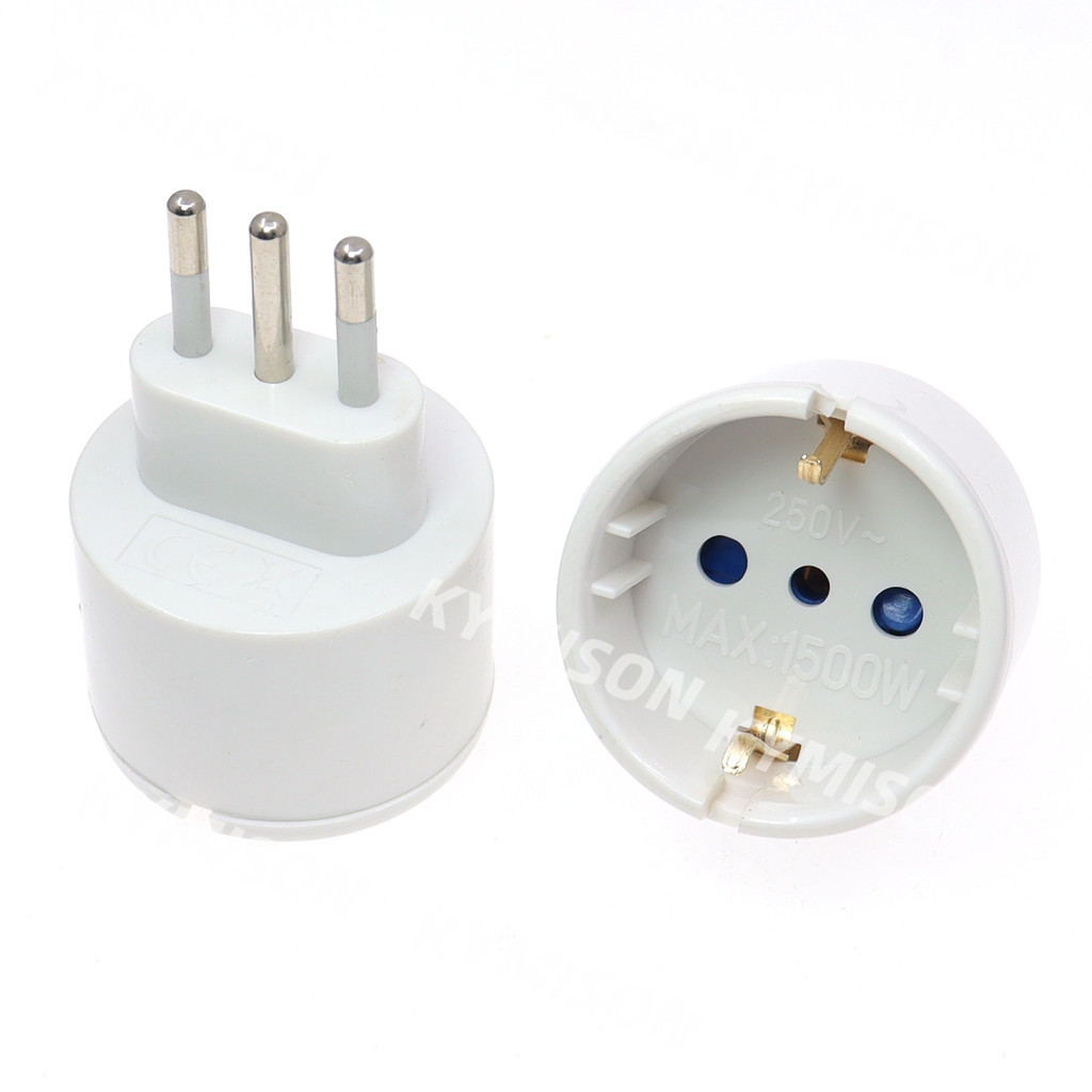 Jual European Eu Plug To Italy Standard Power Adapter Socket 10A Travel ...