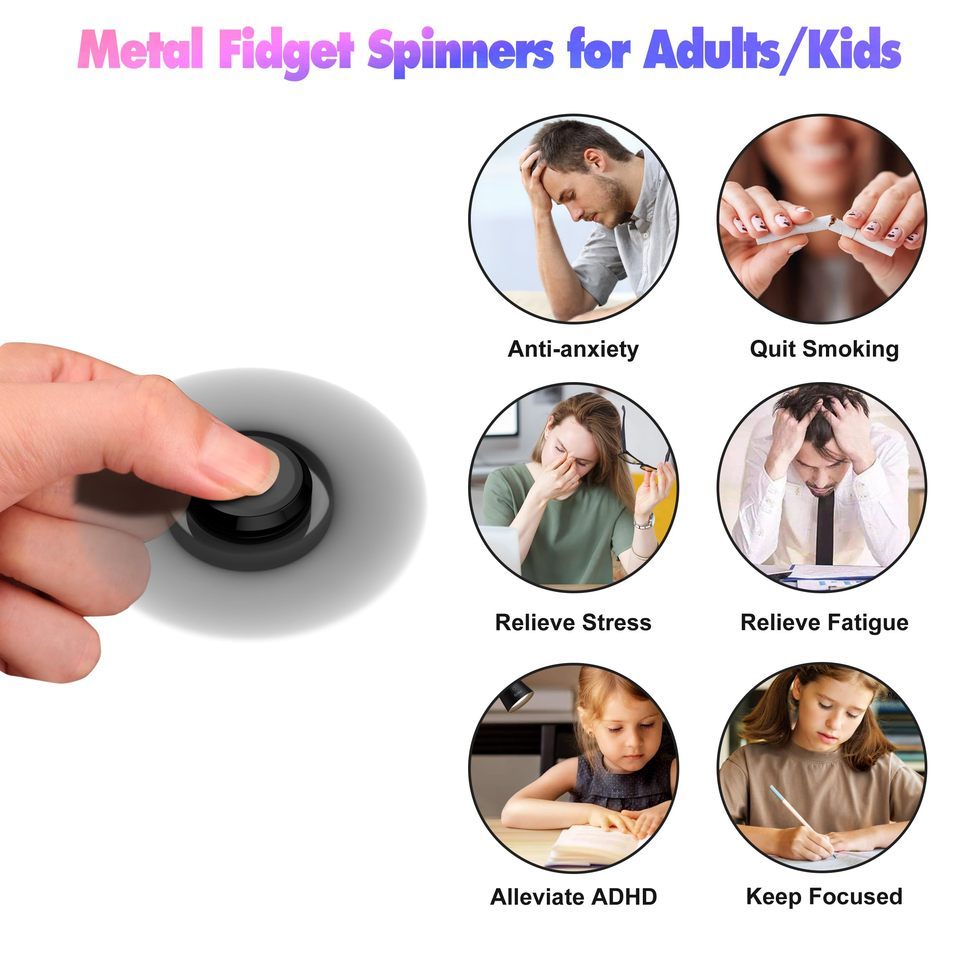 Jual Rainbow Fidget Spinner Toys Metal UFO Small Handheld Finger ...