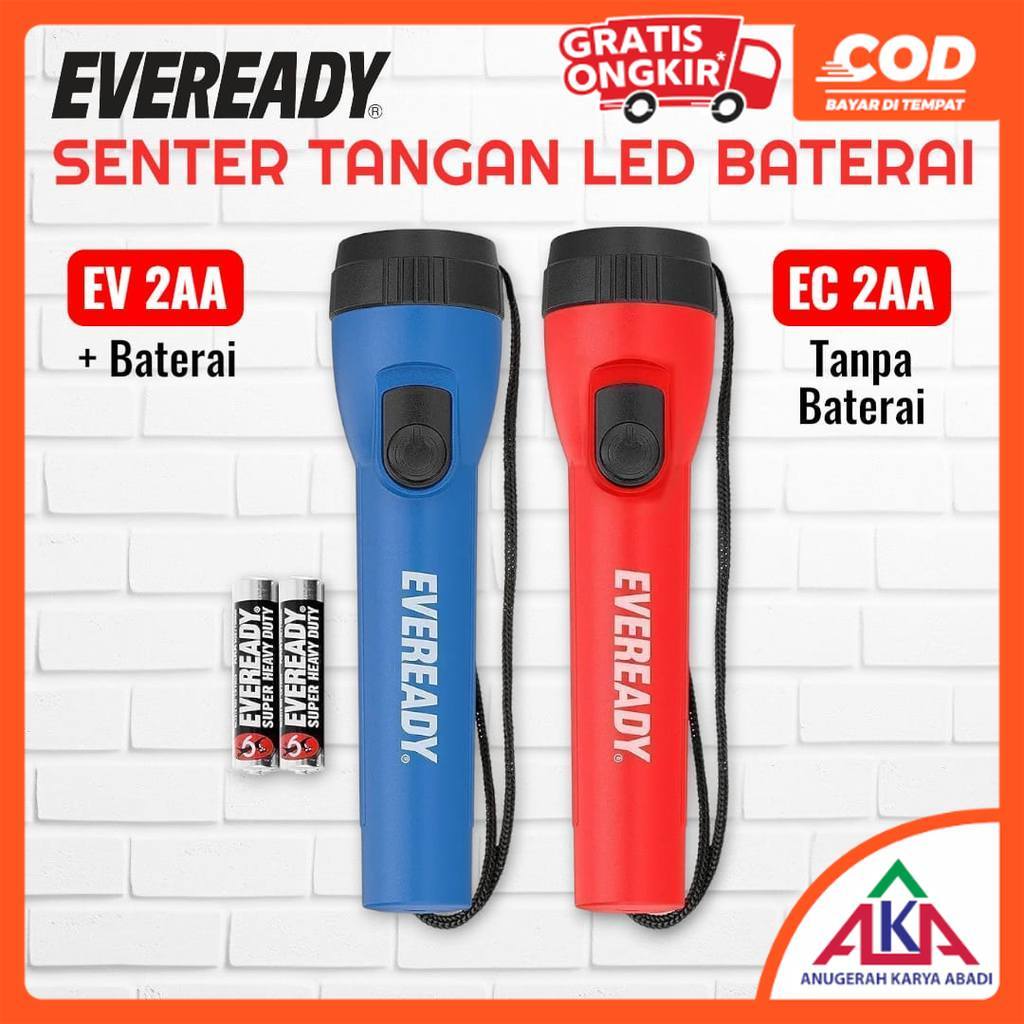 Jual EVEREADY Senter Tangan LED Baterai EV / EC AA / A2 Mudah Dipakai ...