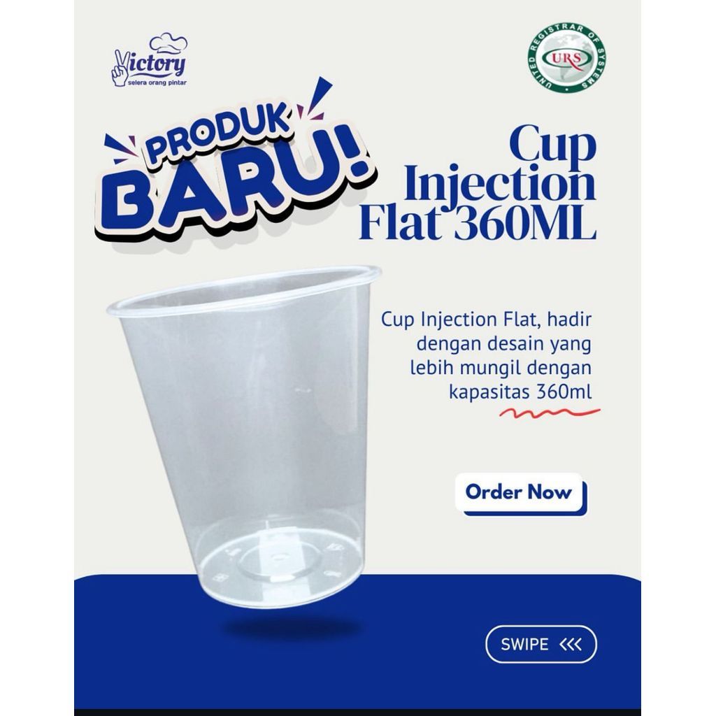 Jual CXL - (1 DUS = 20 SLOP) Cup 12oz Flat Inject Bening Victory 360ml ...