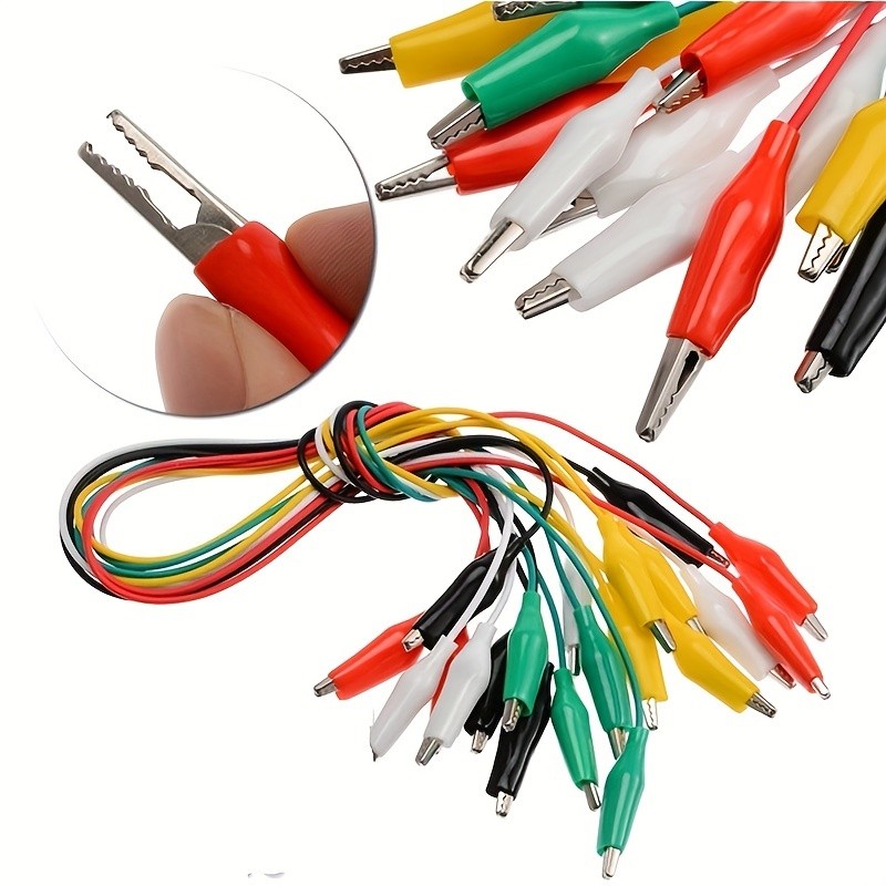 Jual 1Set / 10PCS Alligator Clips Electrical Y Test Leads Alligator ...
