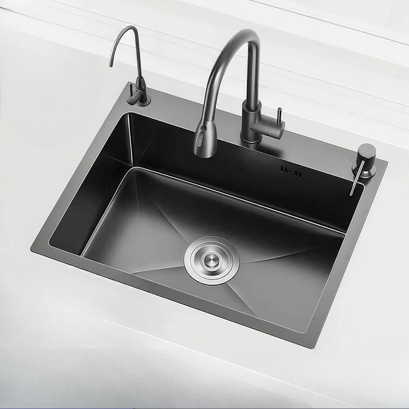 Jual Kitchen sink stainless steel 304 Graphite Black PVD surface ...