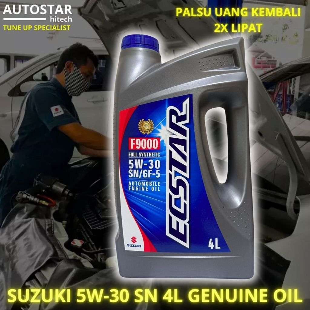 Jual SUZUKI ECSTAR F9000 SAE 5W-30 SN 4LITER 10.000KM Oli Mobil SGO ...