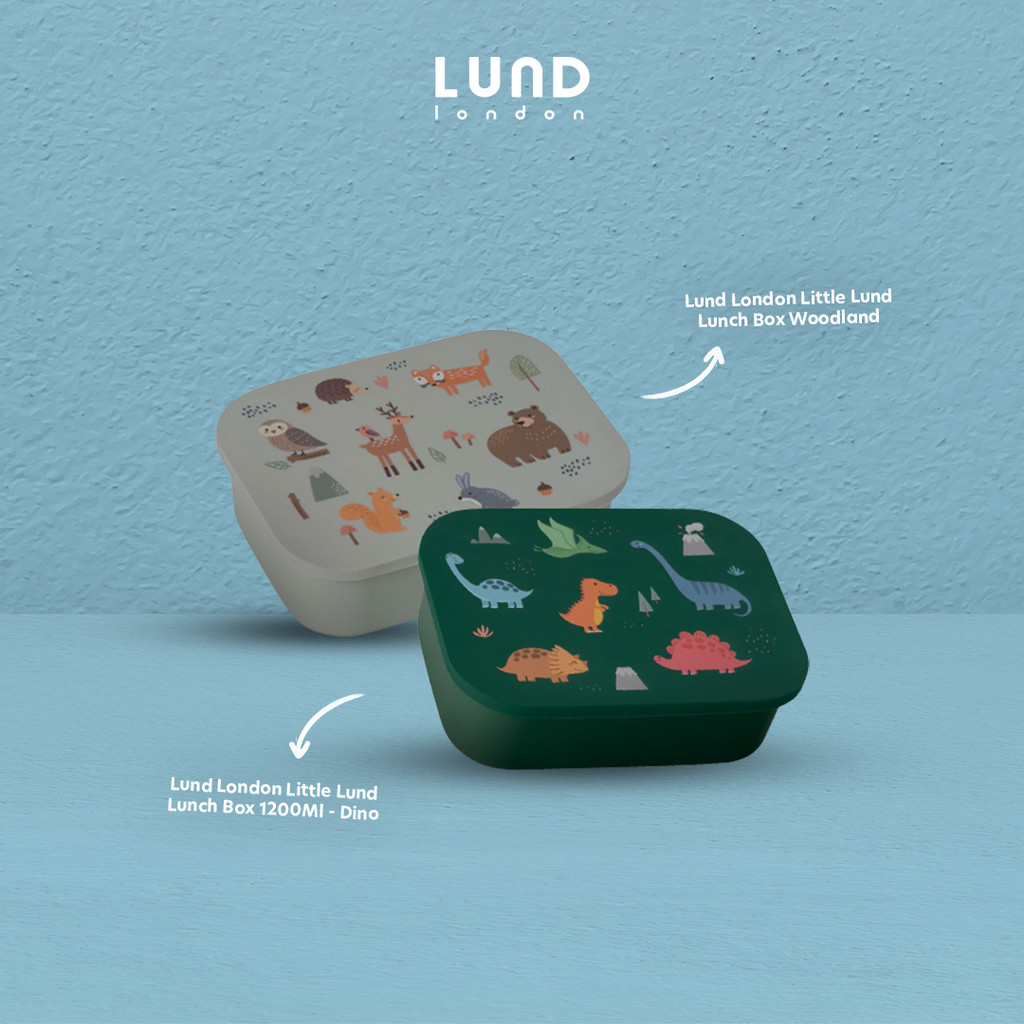 Jual Bundling Lund London Little Lund Lunch Box 1200ml (Woodland & Dino ...
