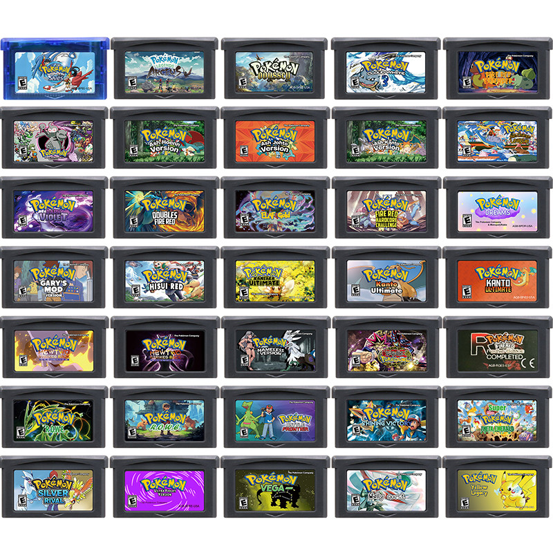 Jual GBA Game Cartridge 32 Bit Video Game Console Card Pokemon Series ...