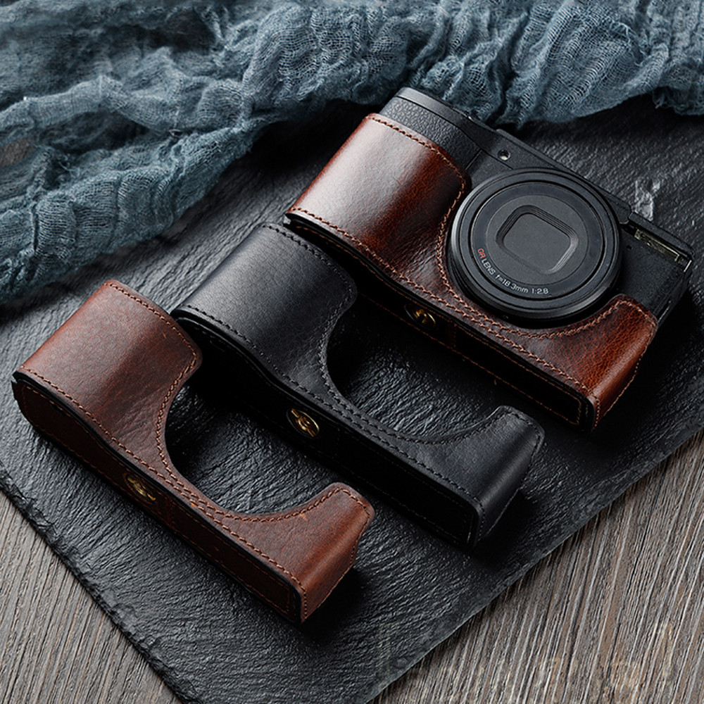 Jual Ricoh GR II Case Genuine Leather Camera Bag Half Boay For Ricoh GR ...