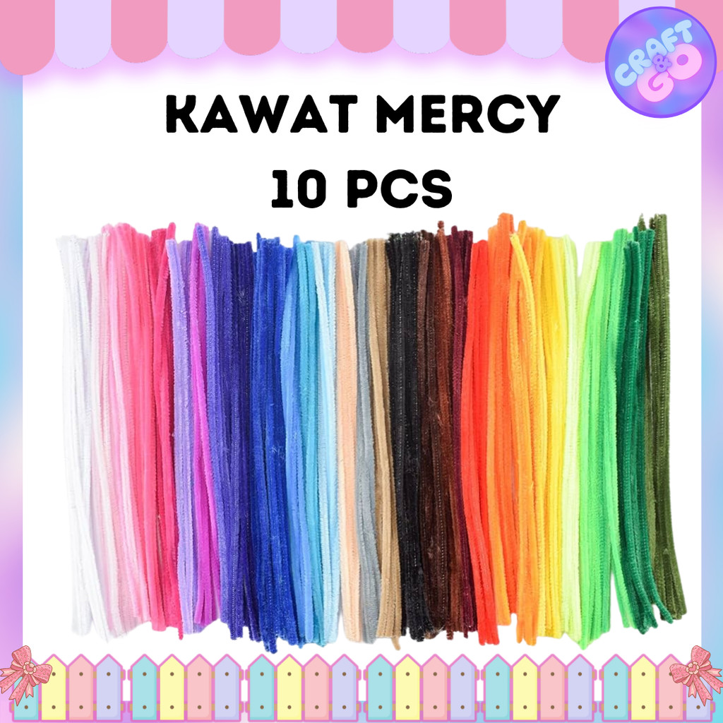 Jual (ECER 10 pcs) Kawat Bulu Mercy Polos Pipe Cleaner | Shopee Indonesia