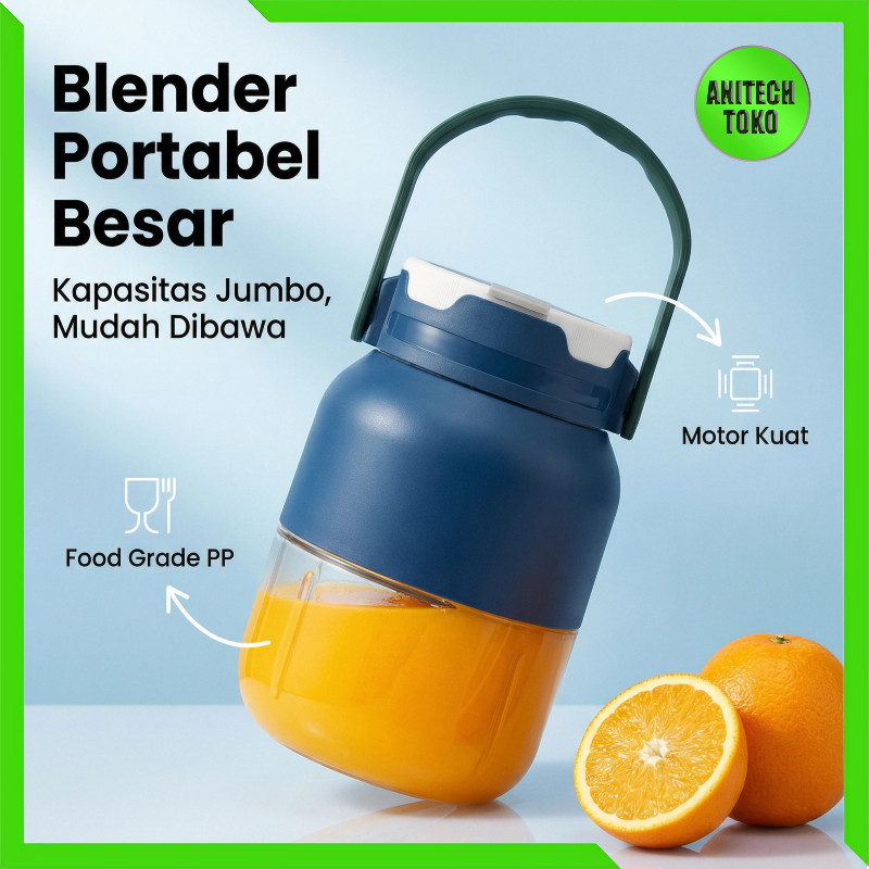 Jual COD Blender Jus Portabel 500ml Kapasitas Besar | Botol Juice Cup ...