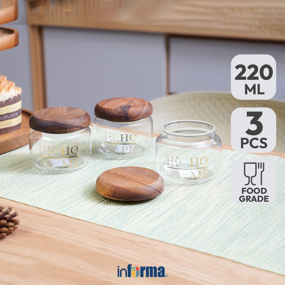 Jual Informa Set 3 pcs Keisha Petite Stoples Kaca Jar Tempat Simpan ...