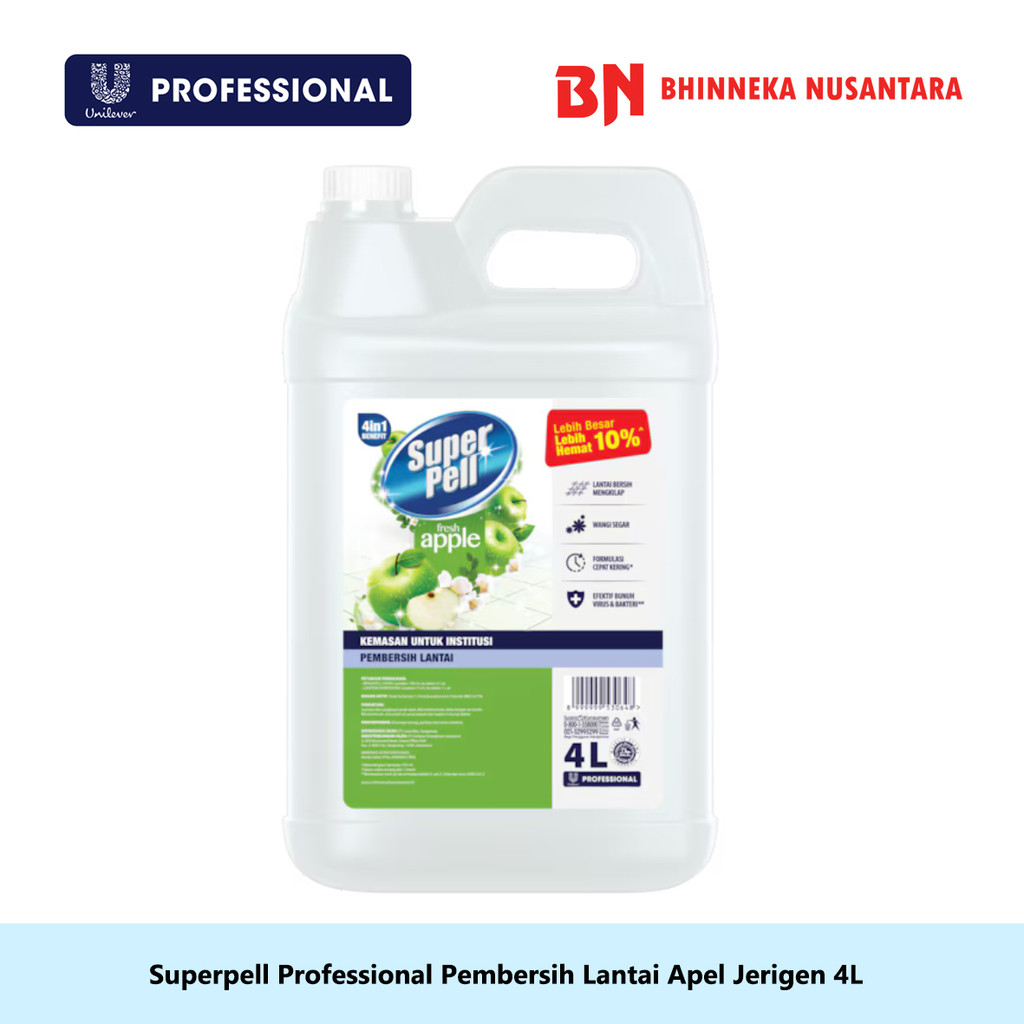Jual Superpell Professional Pembersih Lantai Apel Jerigen 4L | Shopee ...