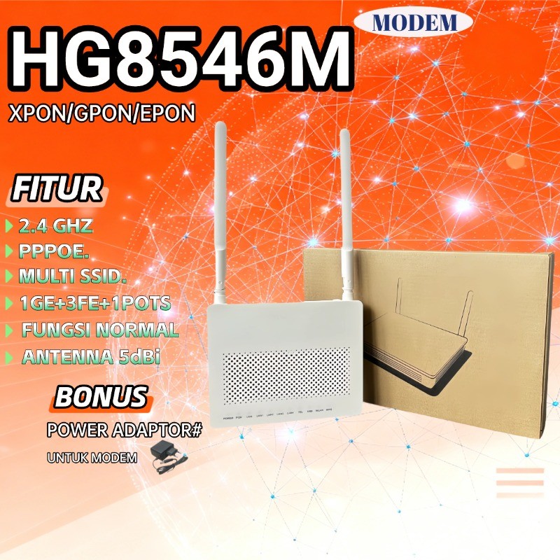 Jual BARU HG8546M Huawei Modem XPON GPON EPON ONT ONU Router Include ...