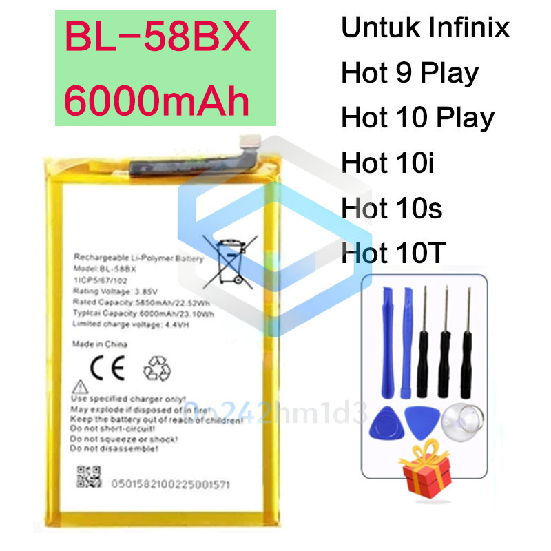 Jual Baterai INFINIX BL-58BX 6000mAh HOT 10S HOT 10 PLAY HOT 11 PLAY ...