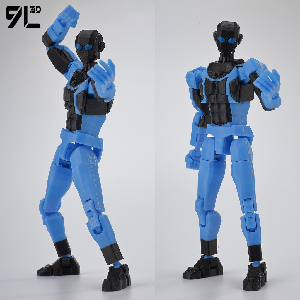 Jual 9L3D Multi-Jointed Articulated Action Figure Invincible Hero Black ...