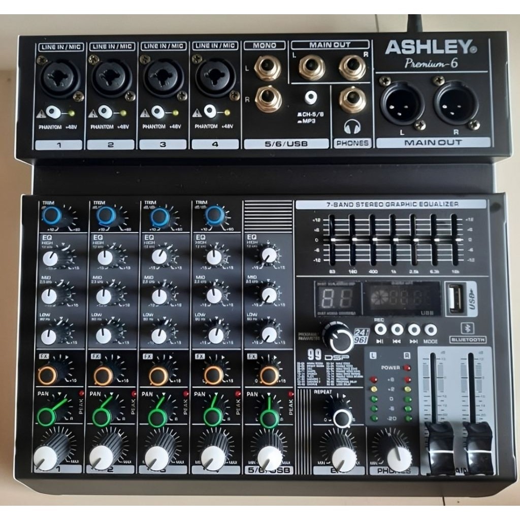 Jual Mixer Ashley Premium 6 Original 6 Channel Bluetooth - USB With ...