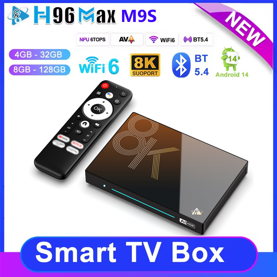 Jual H96 MAX M9S AI Android 14 TV BOX NPU 6TOPS Rockip RK3576 8-Core 8G ...