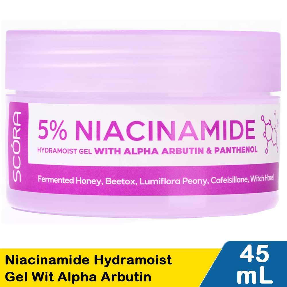 Jual SCORA NIACINAMIDE HYDRAMOIST GEL WIT ALPHA ARBUTIN 45mL | Shopee ...