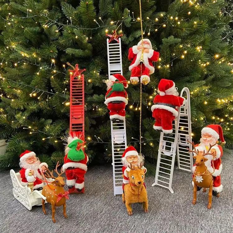 Jual Boneka Santa Natal Gerak Elektrik Lampu Musik Joged / Mainan ...