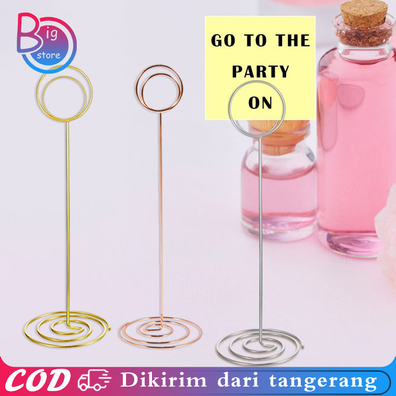 Jual 10pcs Tiang Nomor Meja Price Tag Besi 20cm Menu Card Clip Standing ...