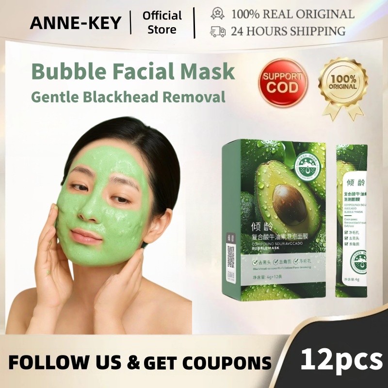Jual ANNE KEY Masker Busa Avocado Bubble Facial, Merontokan Komedo dan ...