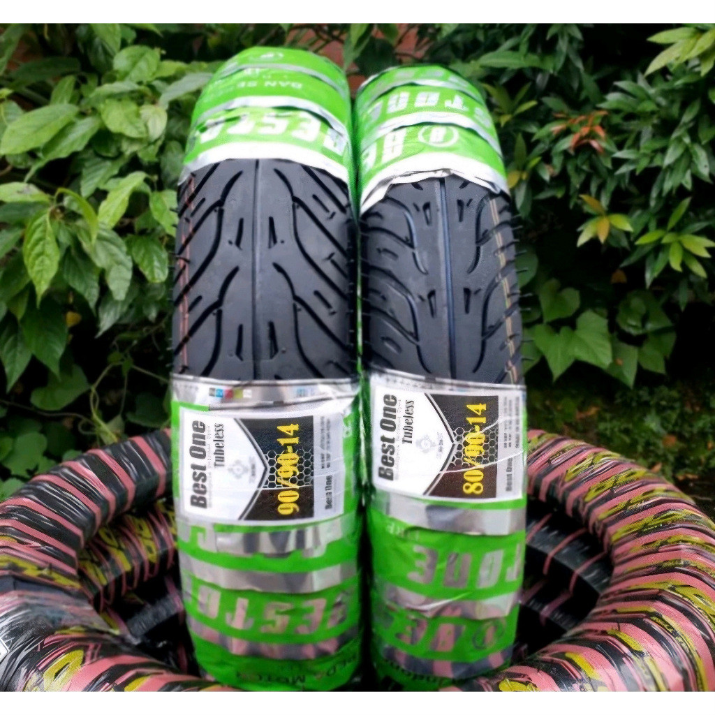 Jual ban matic tubeless sepasang depan belakang ukuran 80/90 14 dan 90/ ...