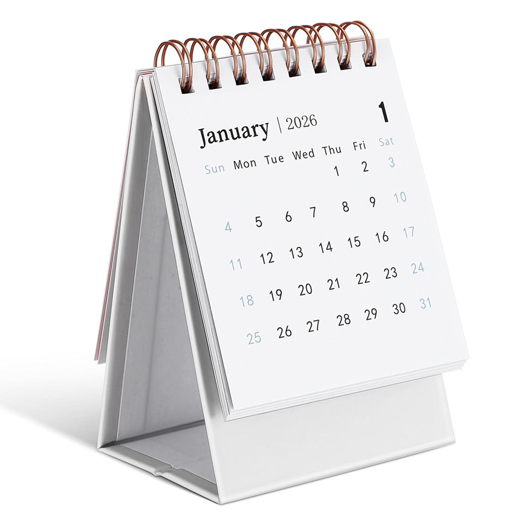 Jual Mini Desk Calendar 2026 Small Stanng Flip Desktop Table Calendar ...