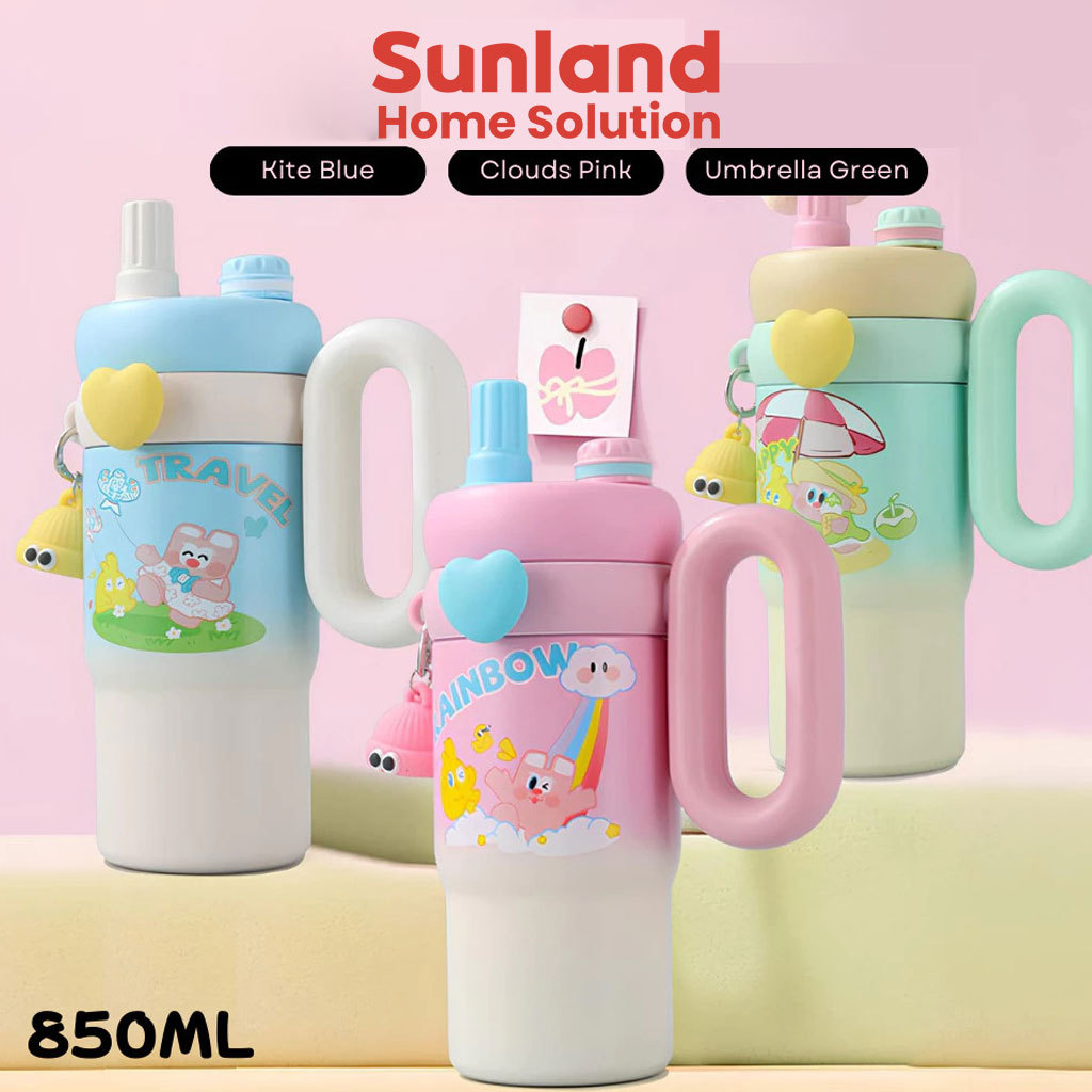 Jual Botol Minum Anak 850ml Tumbler SUS316 Karakter Lucu Anti Bocor ...