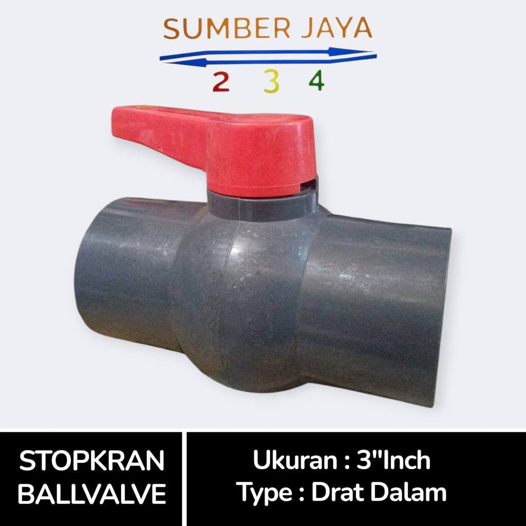 Jual Stop Kran PVC 3" Inch Drat Dalam | Stopkran Ballvalve 3 Inch ...