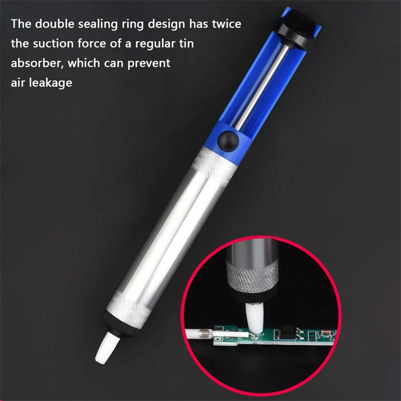Jual Blue Aluminum Metal Desoldering Pump Suction Tin Sucker Pen ...
