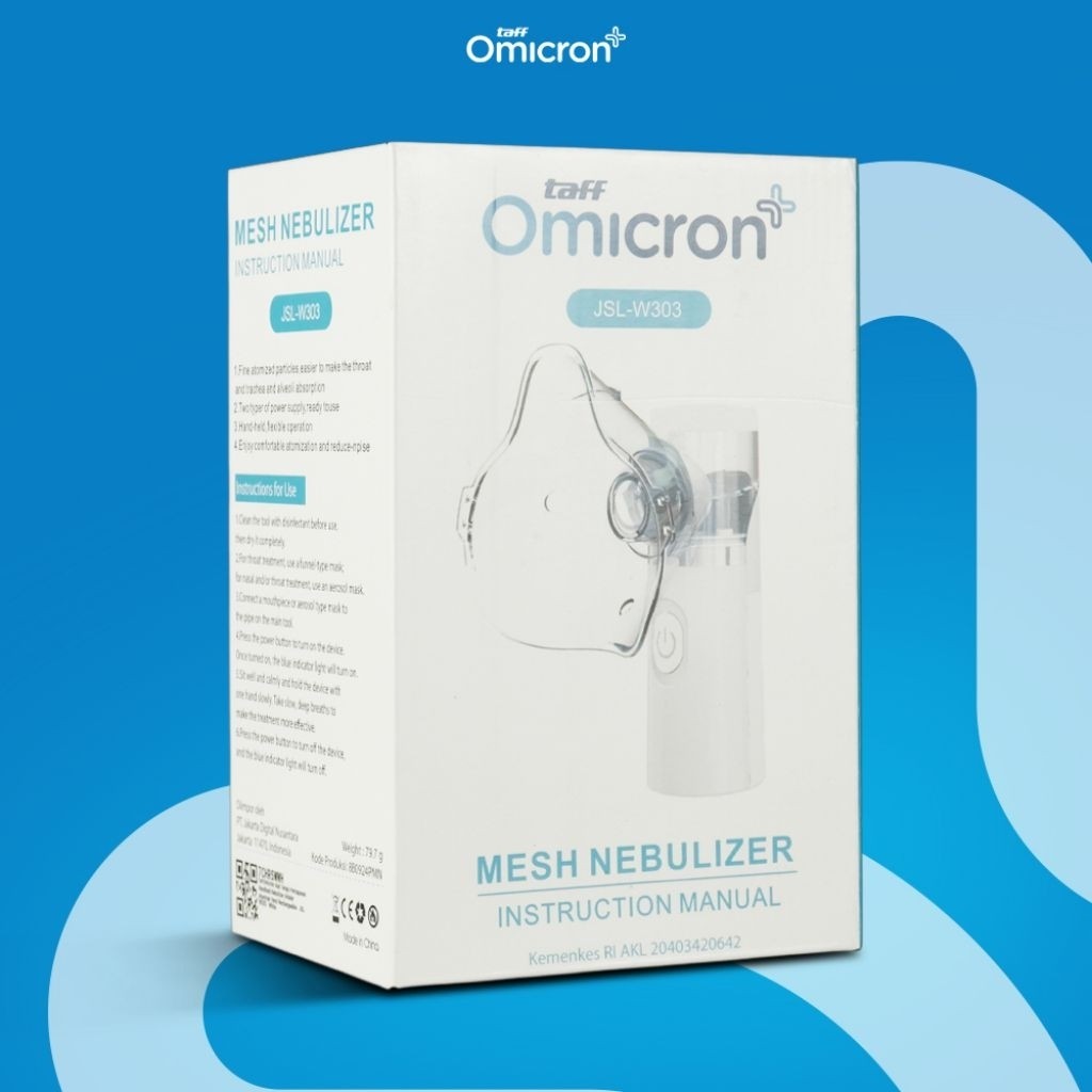 Jual Taff Omicron Alat Terapi Pernafasan Mesh Nebulizer Portable ...