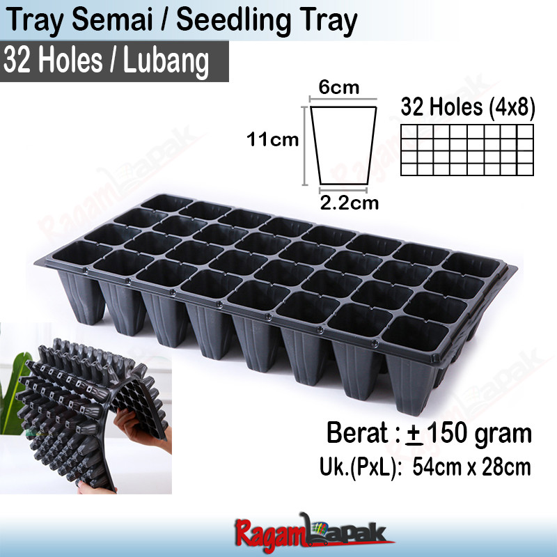Jual 5 Pcs Tray Semai / Seedling Tray 32 Lubang (TINGGI) | Shopee Indonesia