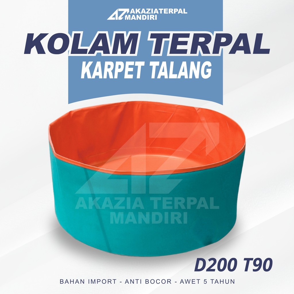 Jual Kolam Terpal Bulat Rangka Karpet Talang A20 D200 T90 Korea Untuk ...