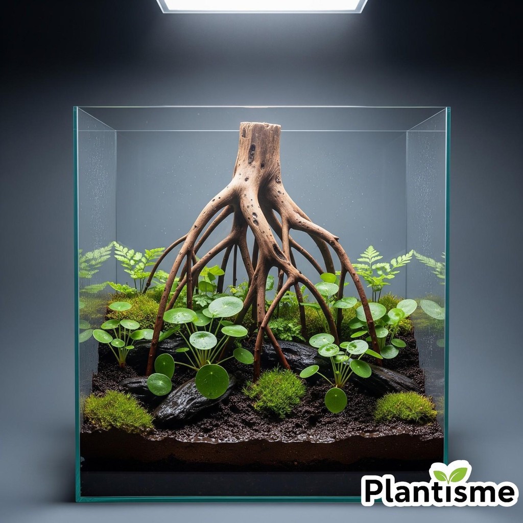 Jual Terrarium Cube - Mangrove Swamp Aerial Roots Moist Moss Glass ...