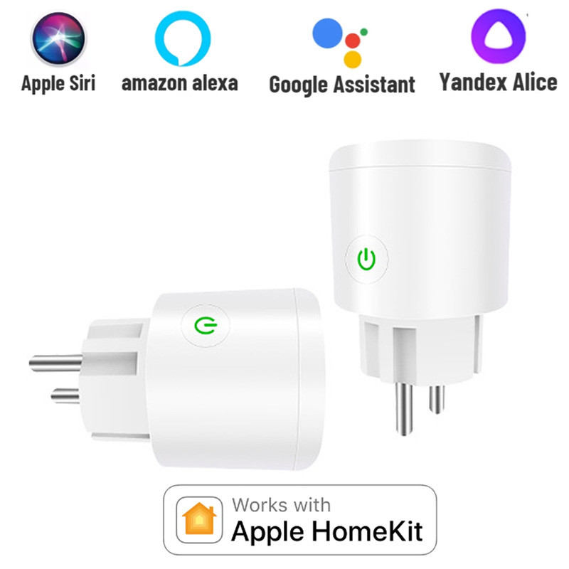Jual HomeKit WiFi Smart Plug Apple Home Scan Code No Hub Required EU ...