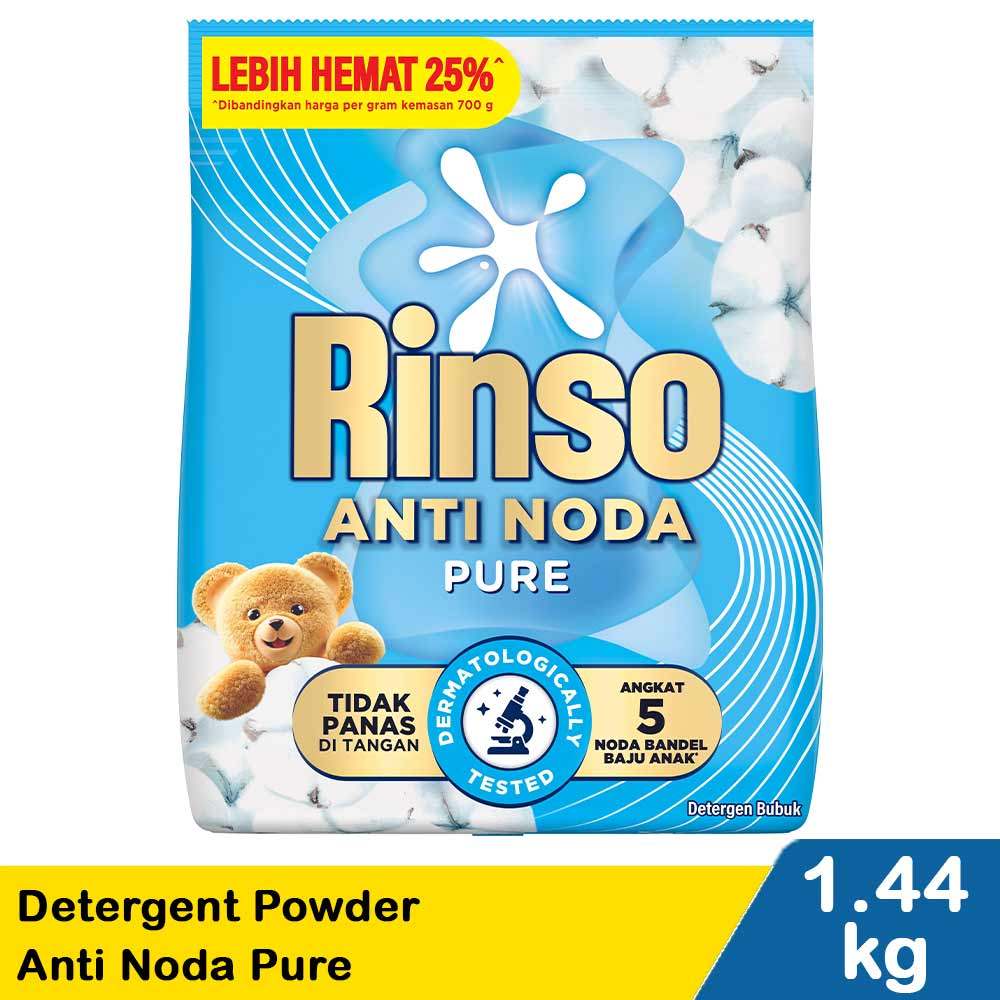 Jual RINSO DETERGENT POWDER ANTI NODA PURE 1440g | Shopee Indonesia