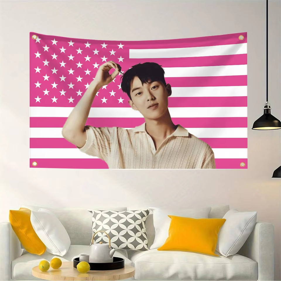 Jual oi Hyun Wook Funny Flags for Bedrooms Home Decor Items Outdoor ...