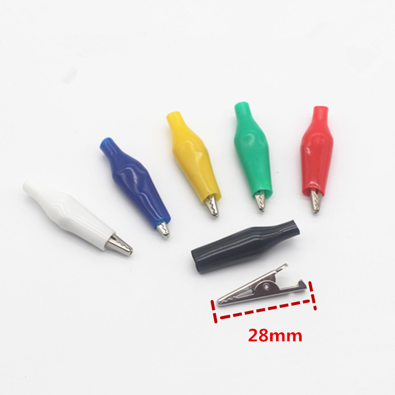 Jual 6Pcs Alligator Clips Electrical Y Test Leads Alligator Double ...