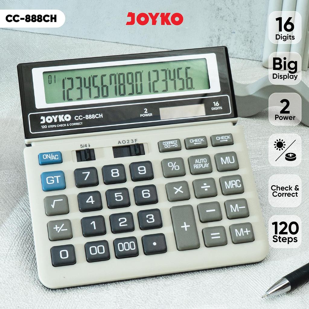 Jual JOYKO Calculator Kalkulator CC-888CH 16 Digits Check & Correct ...