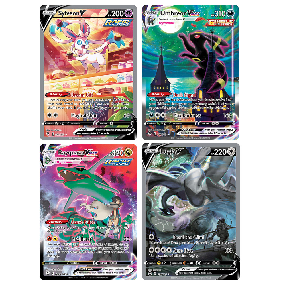 Jual Holographic Card Pokemon Cards LUGIA VSTAR UMBREON VMAX MEWTWO ...