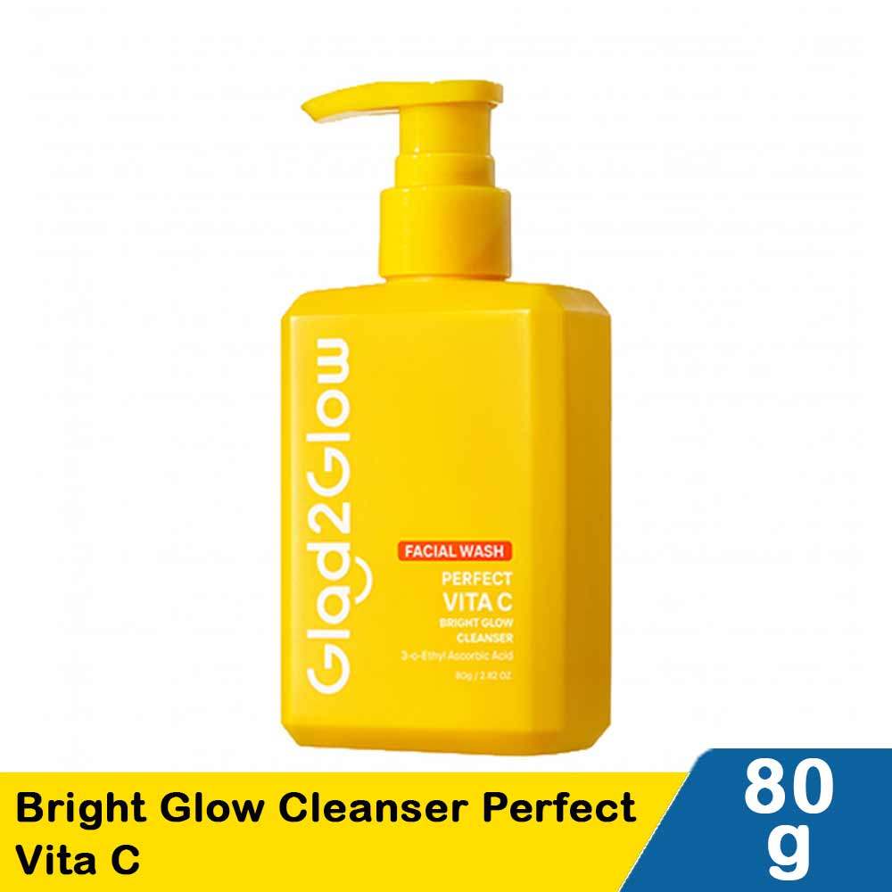 Jual GLAD2GLOW BRIGHT GLOW CLEANSER PERFECT VITA C 80g | Shopee Indonesia